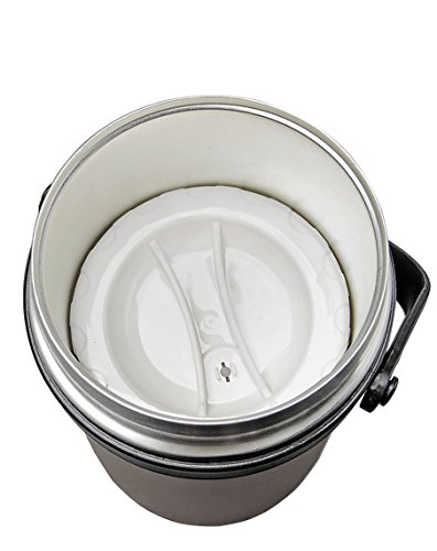 Isosteel Vacuum Food 1.5 L, Dishwasher Proof, 18/8 Stainless Steel, Plus 3 Plastic containers-Suitable for Micro Wave, Titanium Gray, , Grey