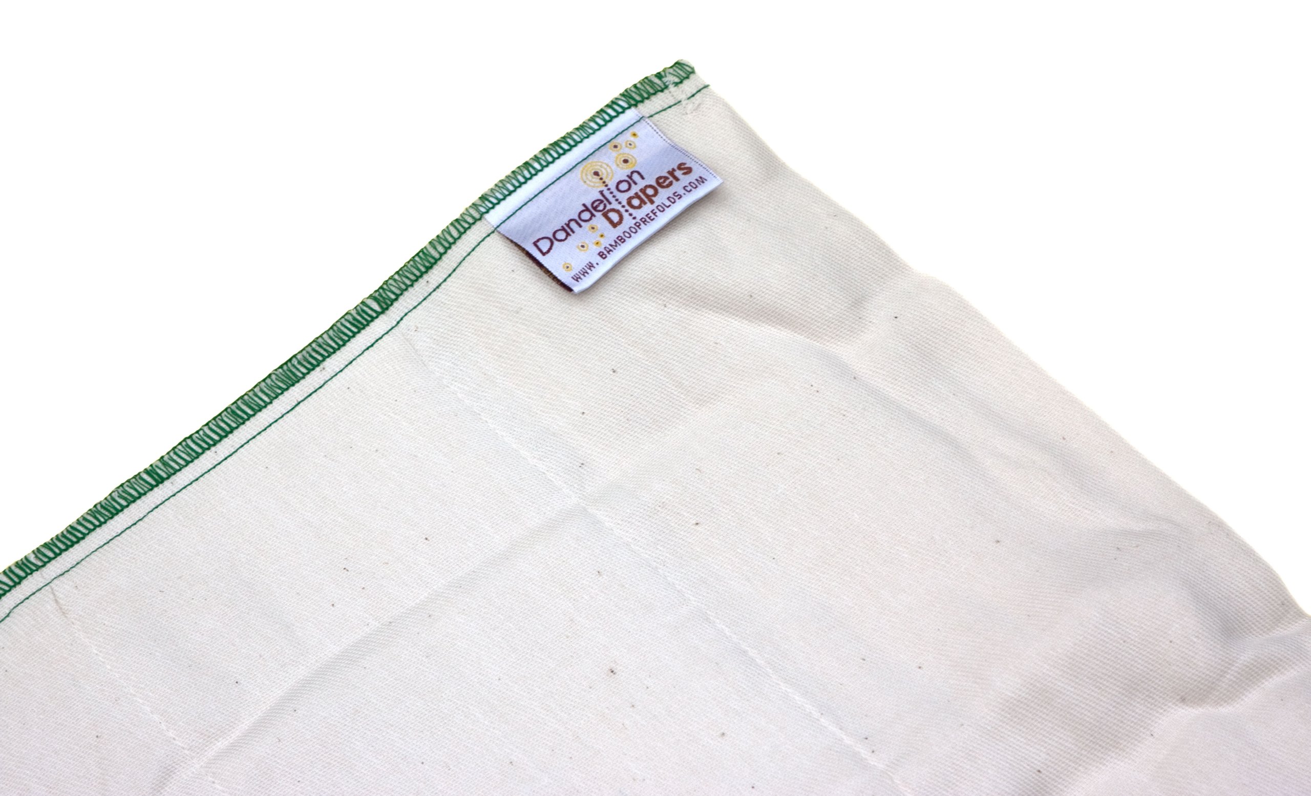 Dandelion Diapers Prefold Cloth Diapers Made from Viscose Bamboo and Cotton Blend Versatile Baby Diaper, 12 Count - Size 3 Infant Pinless Prefold