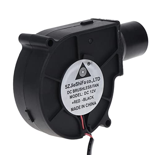 BBQ Fan Blower Charcoal Chimney Starter Picnic Cooking Barbecue Electric Fan for DC 12V 5.5x2.1mm 75mm Portable Fire Blower Grill Fire Starter Flame Exciter