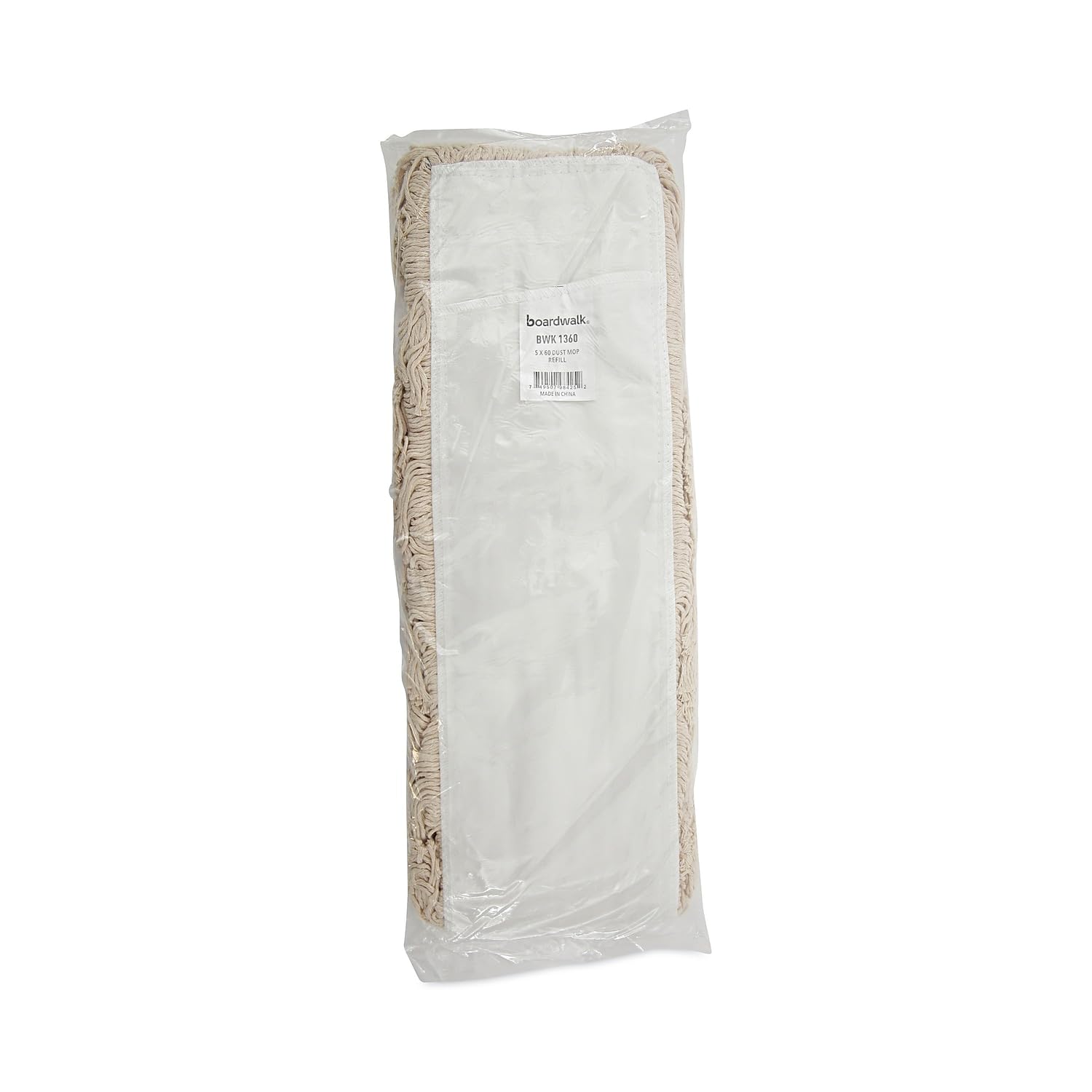 Boardwalk 1360 Industrial Dust Mop Head, Hygrade Cotton, 60w x 5d, White