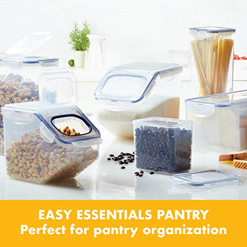 LocknLock Easy Essentials Food lids/Pantry Storage/Airtight containers, BPA Free, Square-16.9 Cup-for Chips, Clear