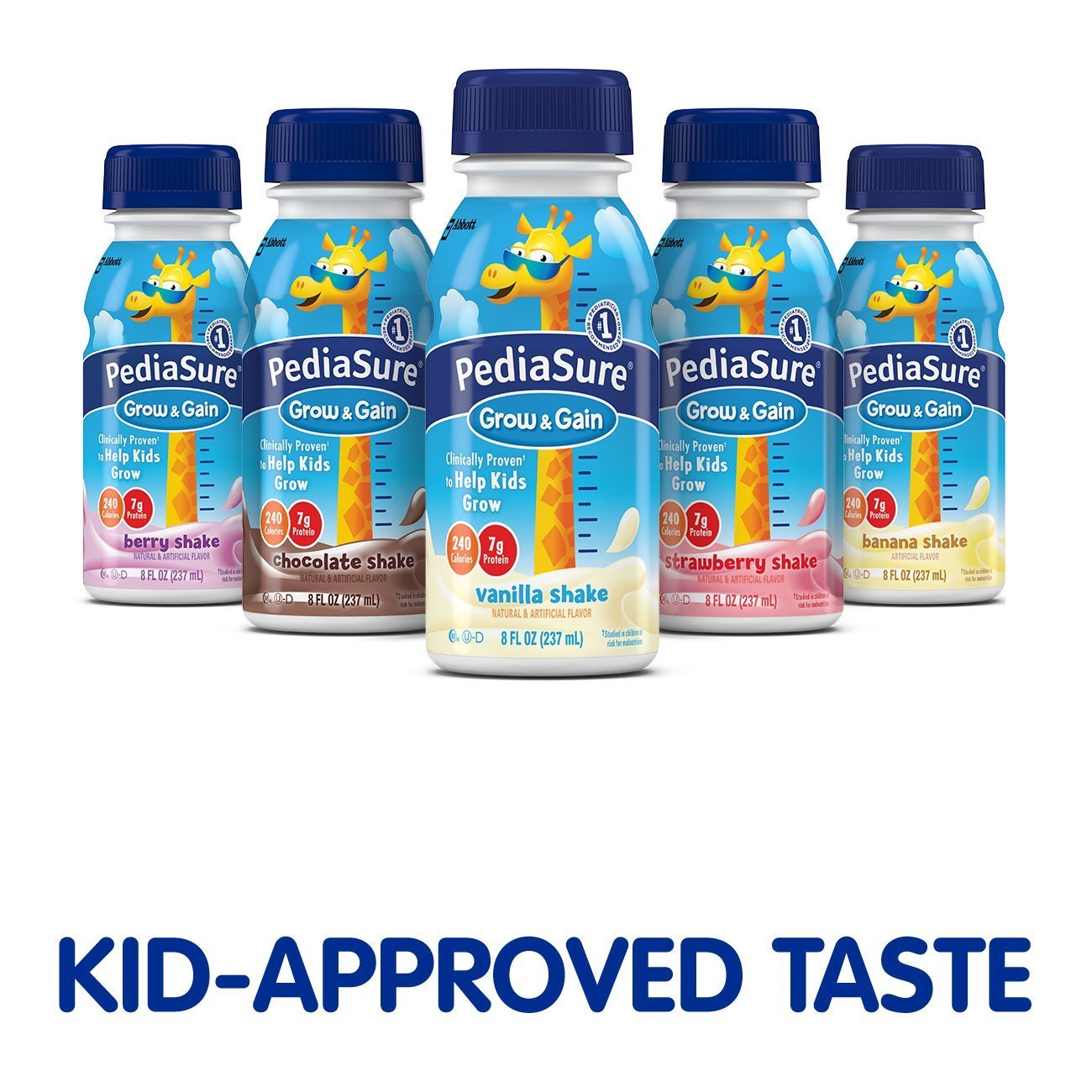 PediaSure Grow & Gain Nutrition Shake For Kids, Banana, 8 fl oz (Pack of 24)