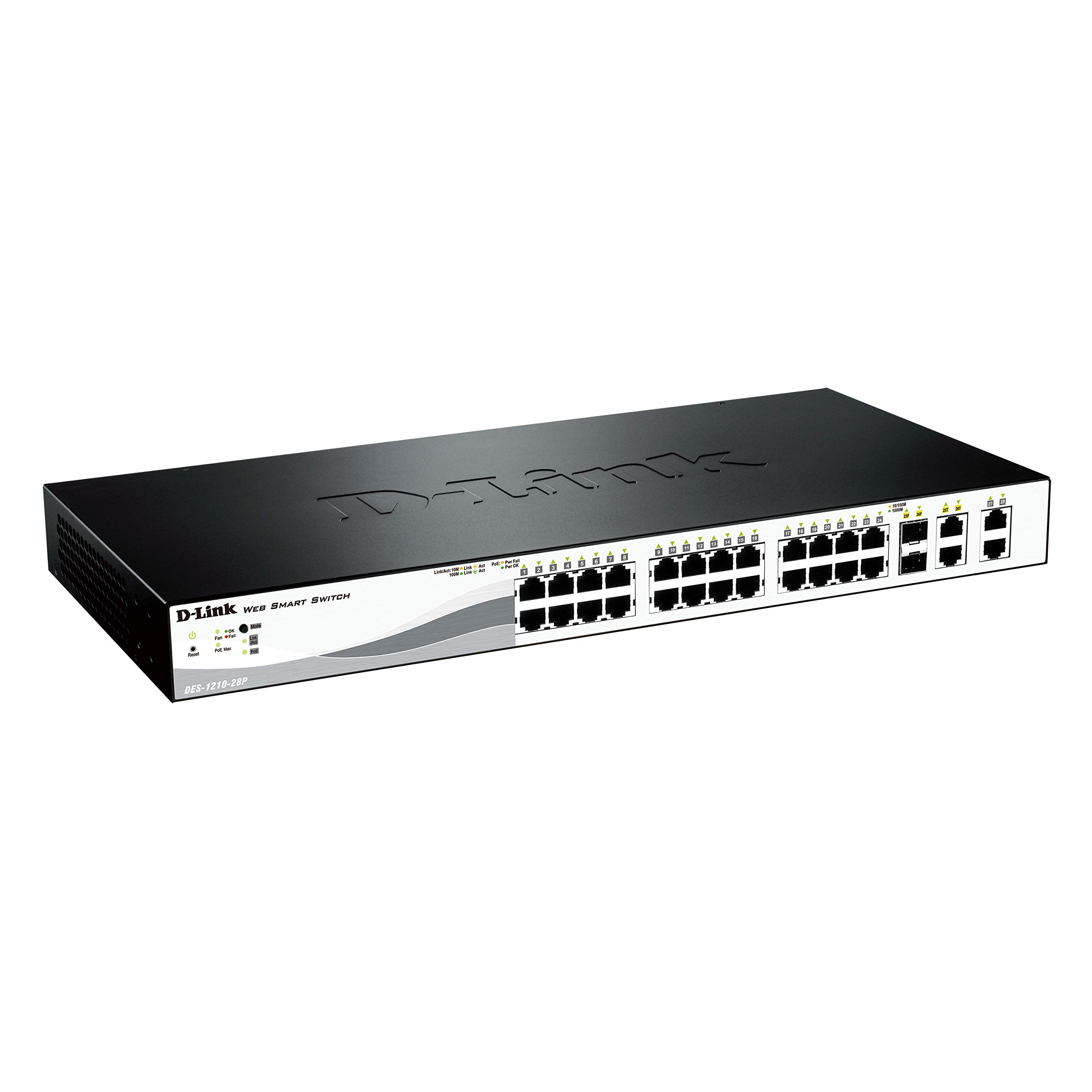 D-link 24-port Fast Ethernet Poe Smart Switch - 24 Ports - Manageable - 24 X Poe - 2 X Expansion Sl