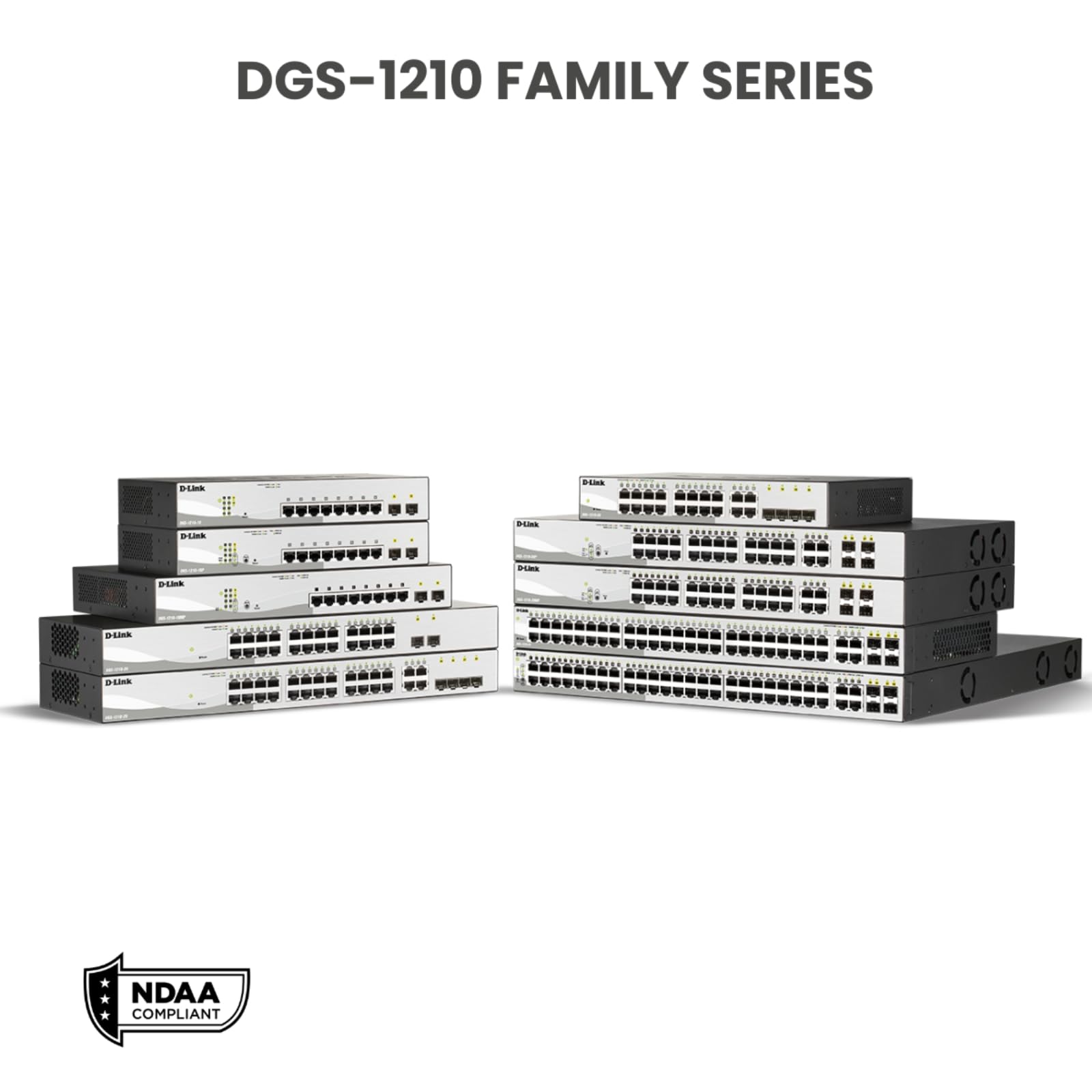 D-Link 28-Port Gigabit Smart Managed Switch | 24 GbE + 4 SFP Combo Ports | L2+ | VLANs | Cable Diagnostics | Web UI | Rackmount | Fanless | NDAA Compliant | Lifetime Warranty (DGS-1210-28)