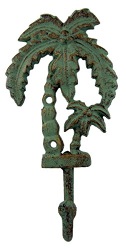 K-Musculo Palm Tree Cast Iron Wall Hooks 8 Inch (Set of 2)