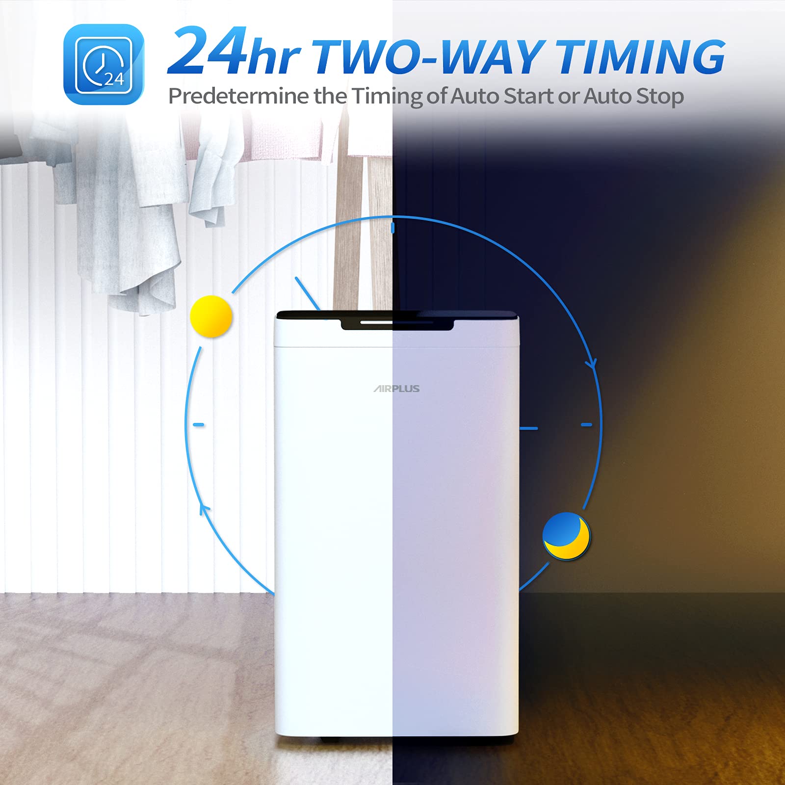 AIRPLUS 30 Pints 2,000 Sq. Ft Dehumidifier for Basement, Powerful Dehumidifier for Home with Drain Hose (AP1907P)