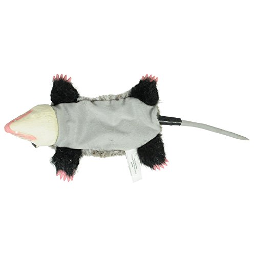 Hyper Pet Real Skinz Plush Dog Toy with Squeaker, Opossum, for All Breed Sizes