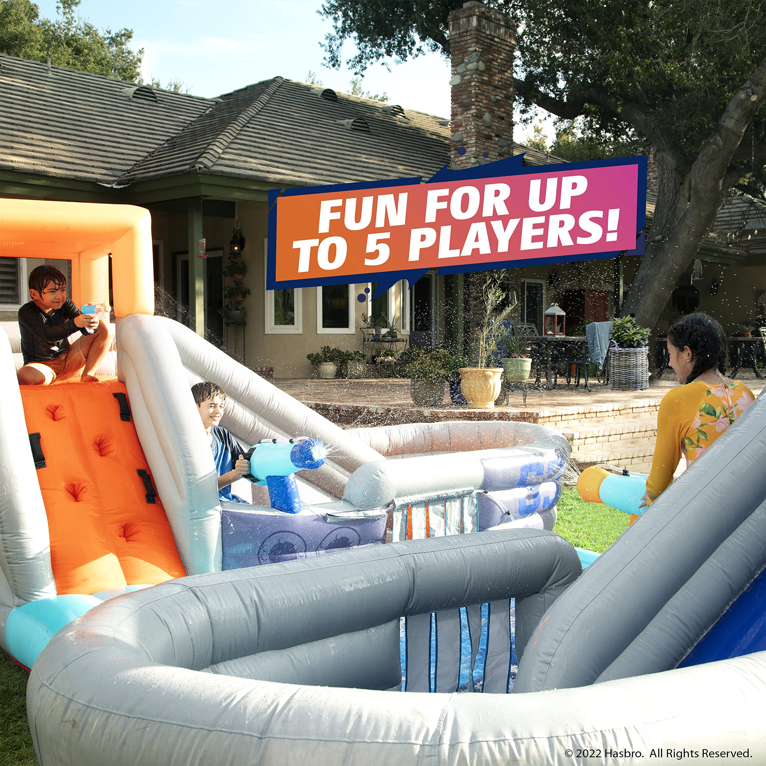 Hasbro Super Soaker Ultimate Water Park – Head to Head Battle Arena Mega Inflatable Bounce House for Ultimate Water Battles