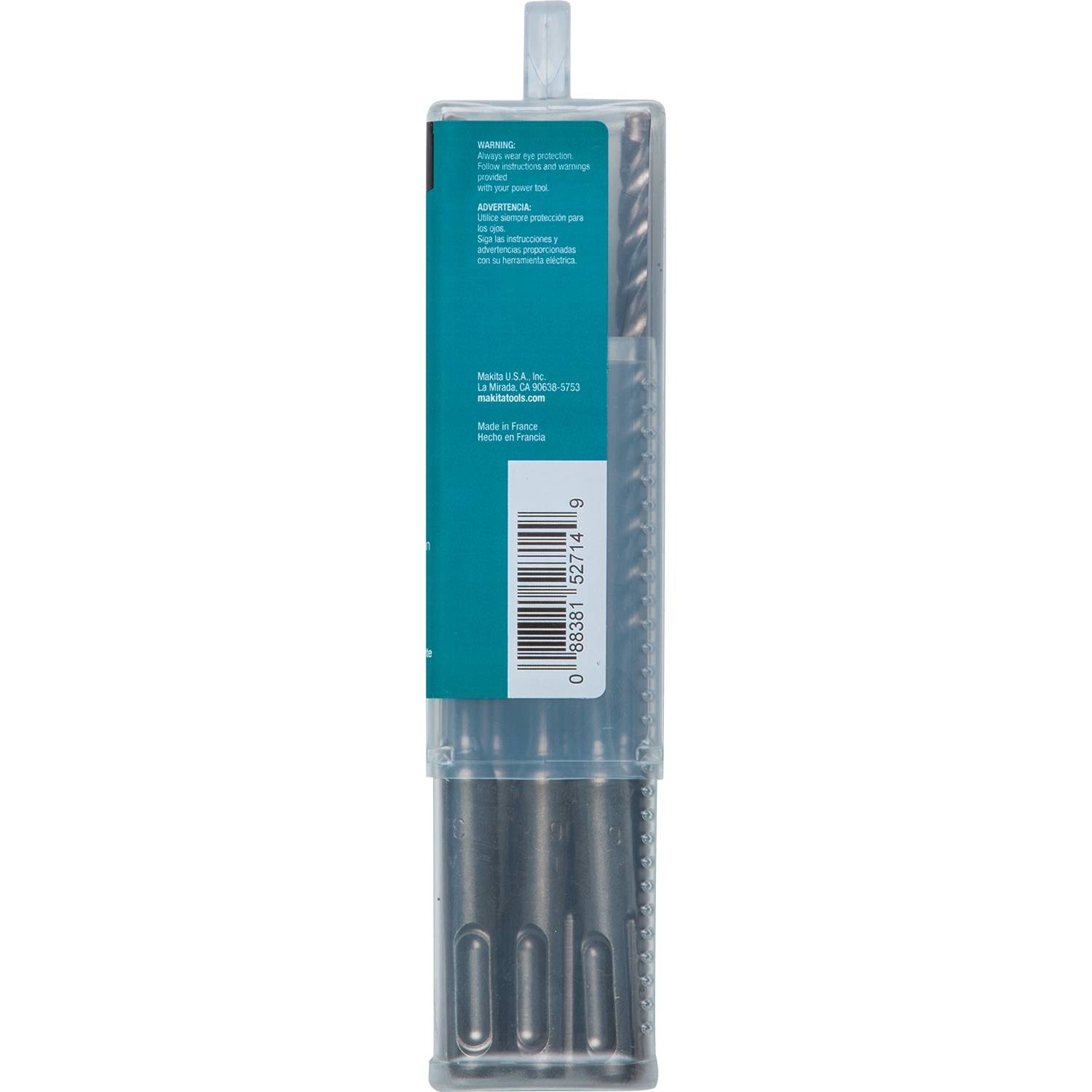 Makita B-61189 3/16" x 6" SDS-Plus Bit, 3-Cutter, 10/Pk