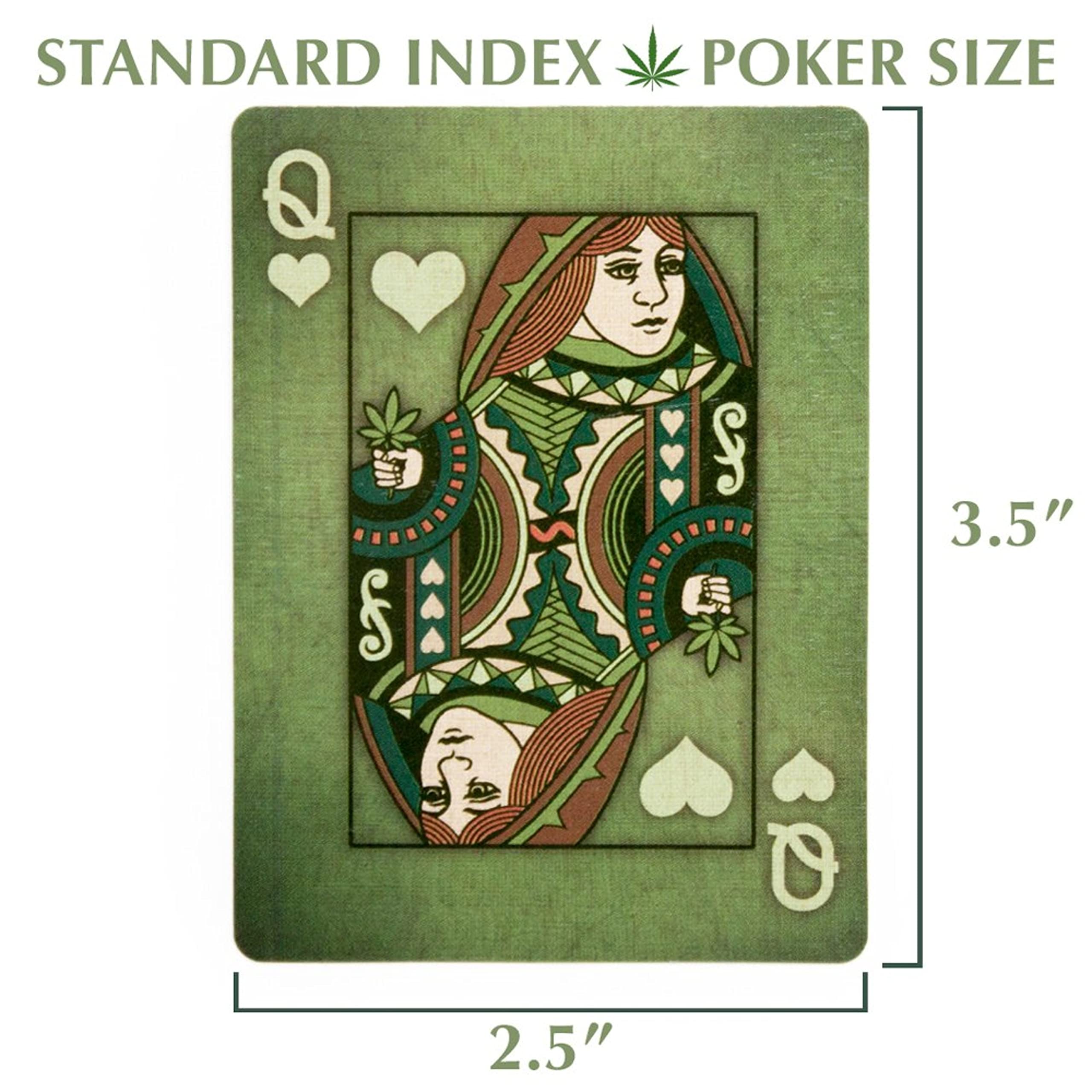 Brybelly Aces High Premium Green Playing Cards, Black Core, Plastic-Coated, Poker Wide Size, Standard Index