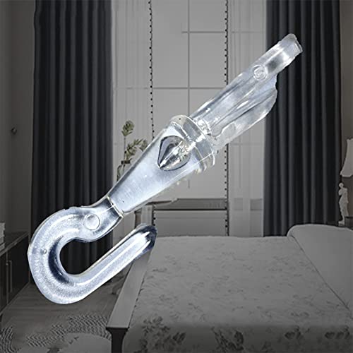 BOOHAO 12 PCS Wand Tip Hook Sleeve Clear Plastic Shapherds Hook Wand Tip Connector Wand Cap Connector Wand Cap Blind Wand Hook Replacement for Circular 6/25"(6mm) Blind Tilt Wand Repair