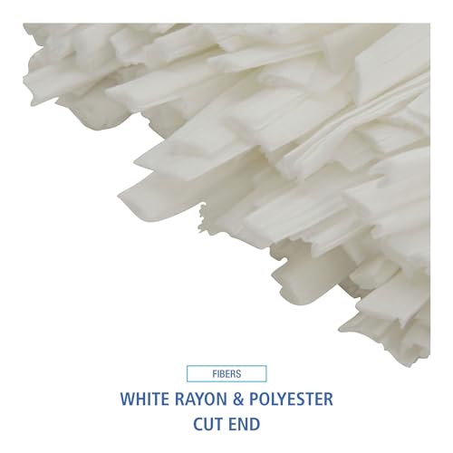 Boardwalk Cut-End Wet Mop Head, Rayon, No. 24, White, 12/Carton