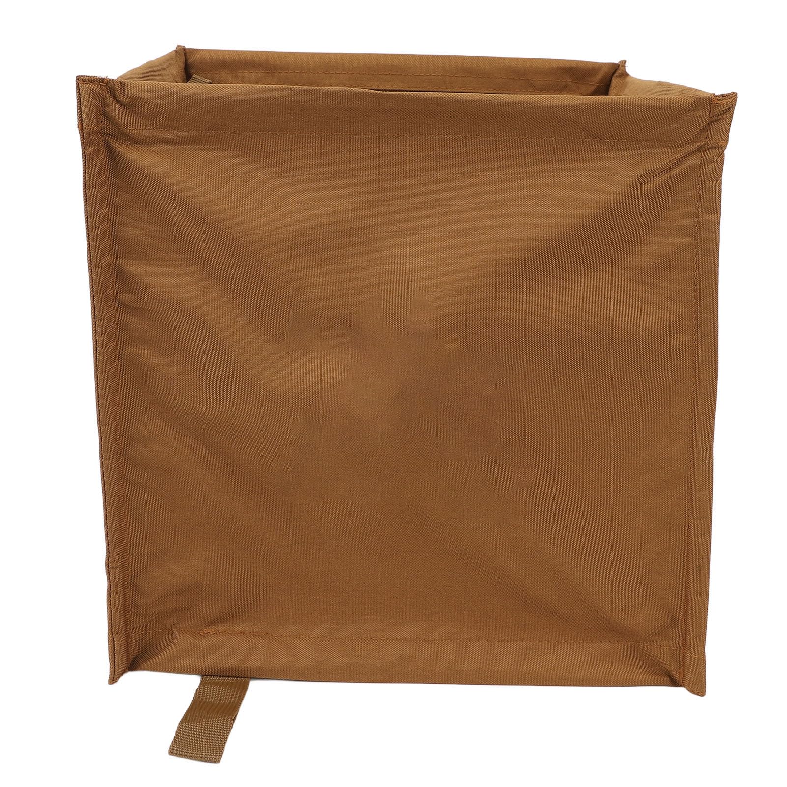 Arborist Throw Line Storage Cube, 33L Large Capacity Easy Throwline Folding Cube, Outdoor Foldable Oxford Cloth Trash Can, Tree Climbing Gear Throwline Box for Camping (Khaki)