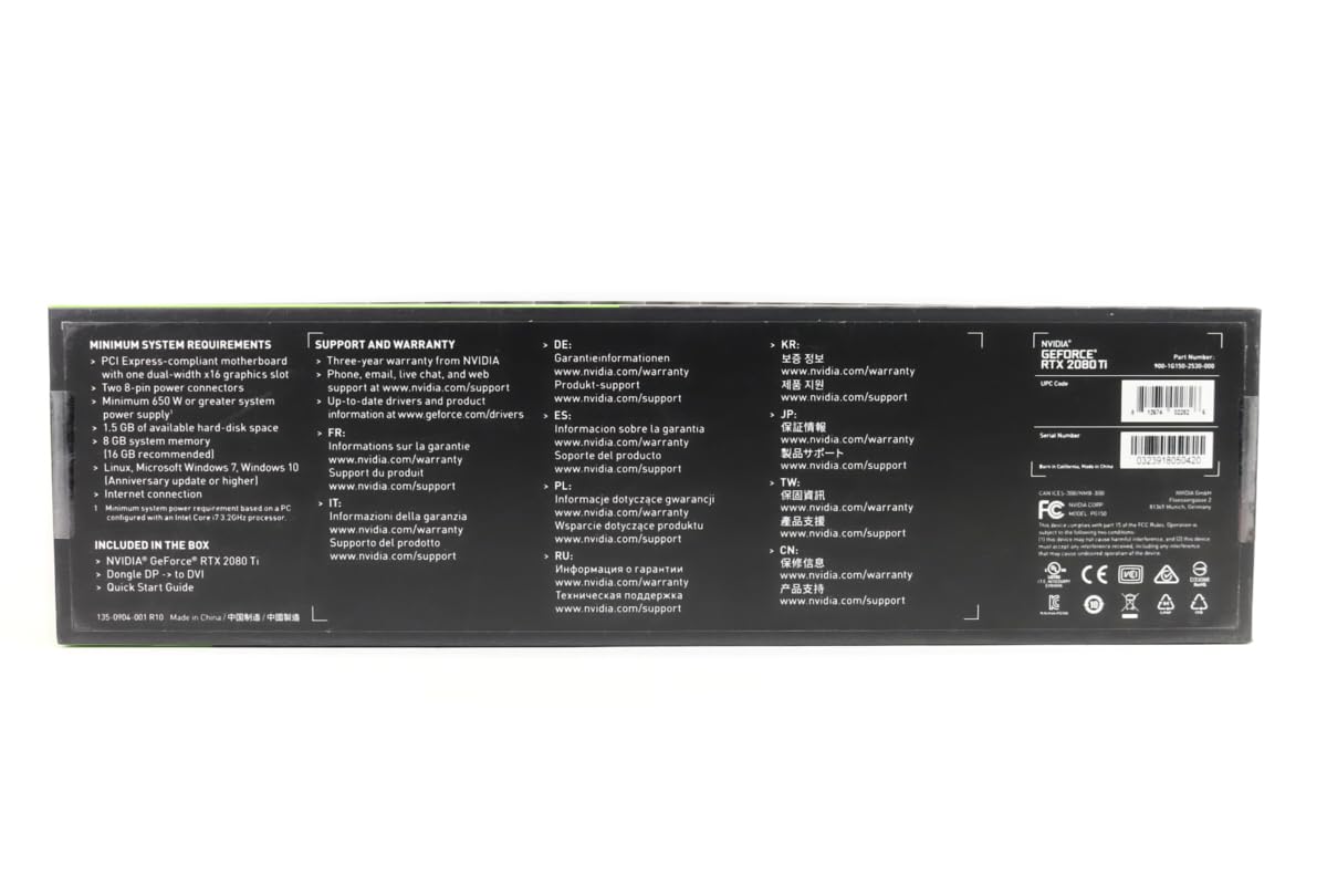 NVIDIA GEFORCE RTX 2080 Ti Founders Edition