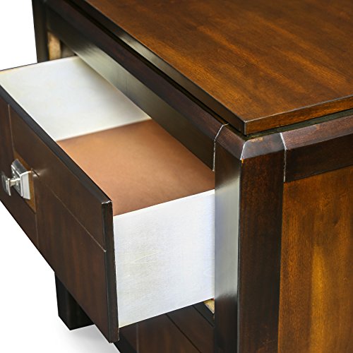 HOMES: Inside + Out 3 Piece ioHOMES Cleo Transitional Multi-Tone Bed Set with 2 Nightstands, Full, Acacia