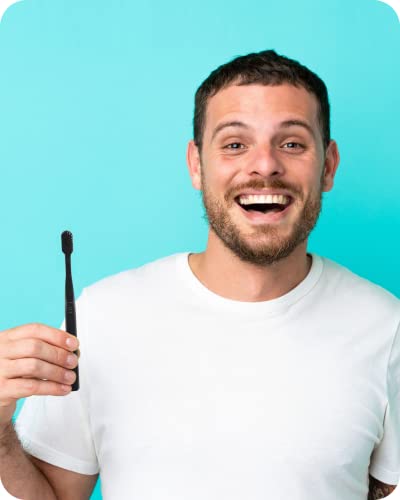Habit Toothbrush | Ultra-Soft | 6500 Bristles | Travel Cover | Gentle Cleaning with Ergonomic Head | (3 Pack, Black)