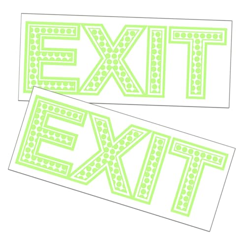 ARTIBETTER 3sets Export Sticker Signs Stickers Exit Decals Protection Sticker Exit Sticker Way Indicator Sticker Sign Sticker Shopping Mall Exit Decal Glowing Sticker Mall Supplies 2sheets*3