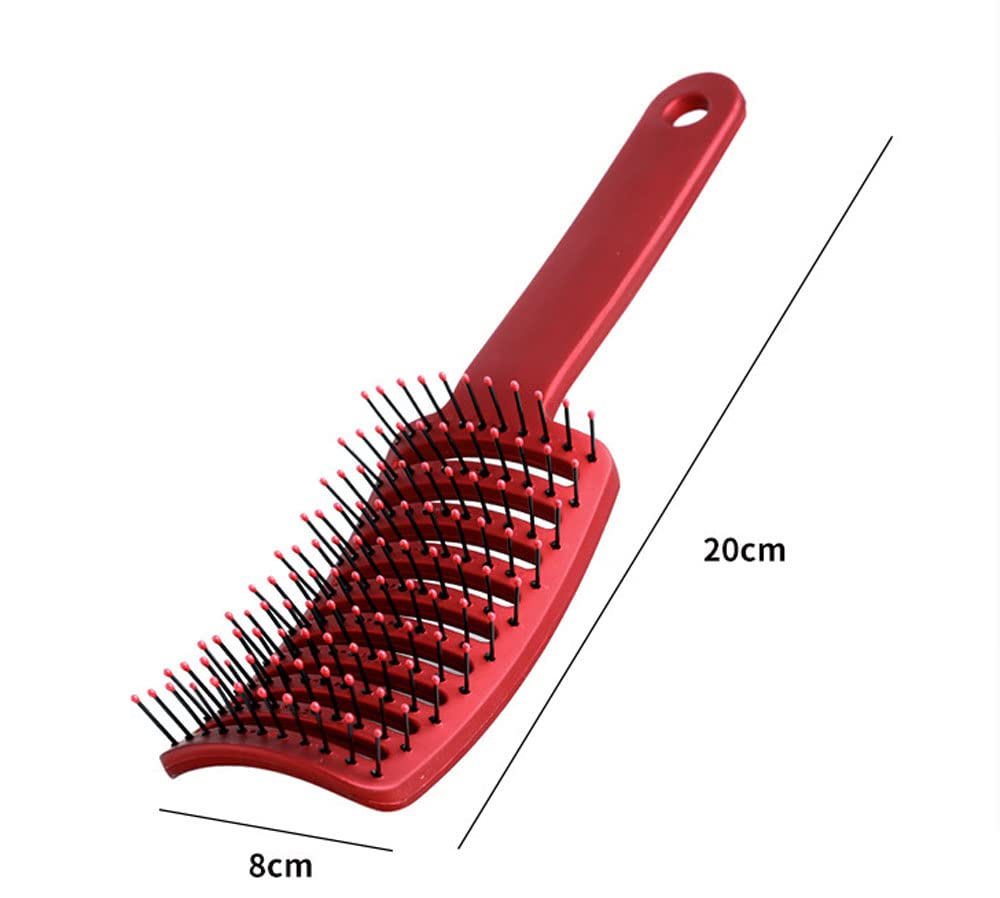 arc ventilation brush for fast drying, curved ventilation hole declination dryer hair brush, anti-static fast drying modeling tool, suitable for wet/dry hair