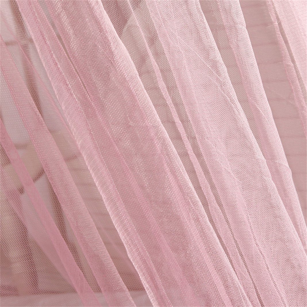 Floralby Princess Bed Net Canopy Bedding Decor Sweet Style Round Dome Mosquito Net (Pink)