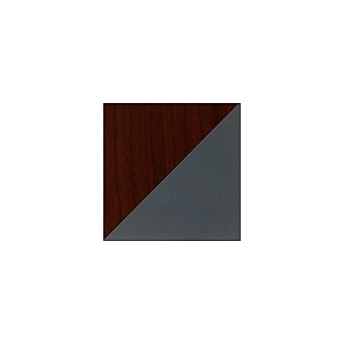 HON 38180Ns 38000 Series Double Pedestal Desk, 72W X 36D X 29-1/2H, Mahogany/Charcoal