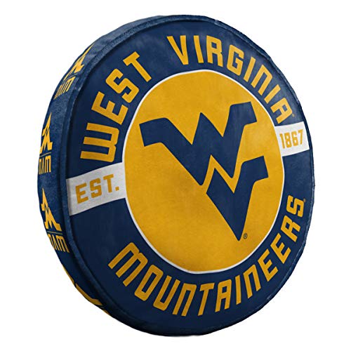 The Northwest Company NCAA West Virginia Mountaineers Round Cloud Pillow, 15", Team Colors