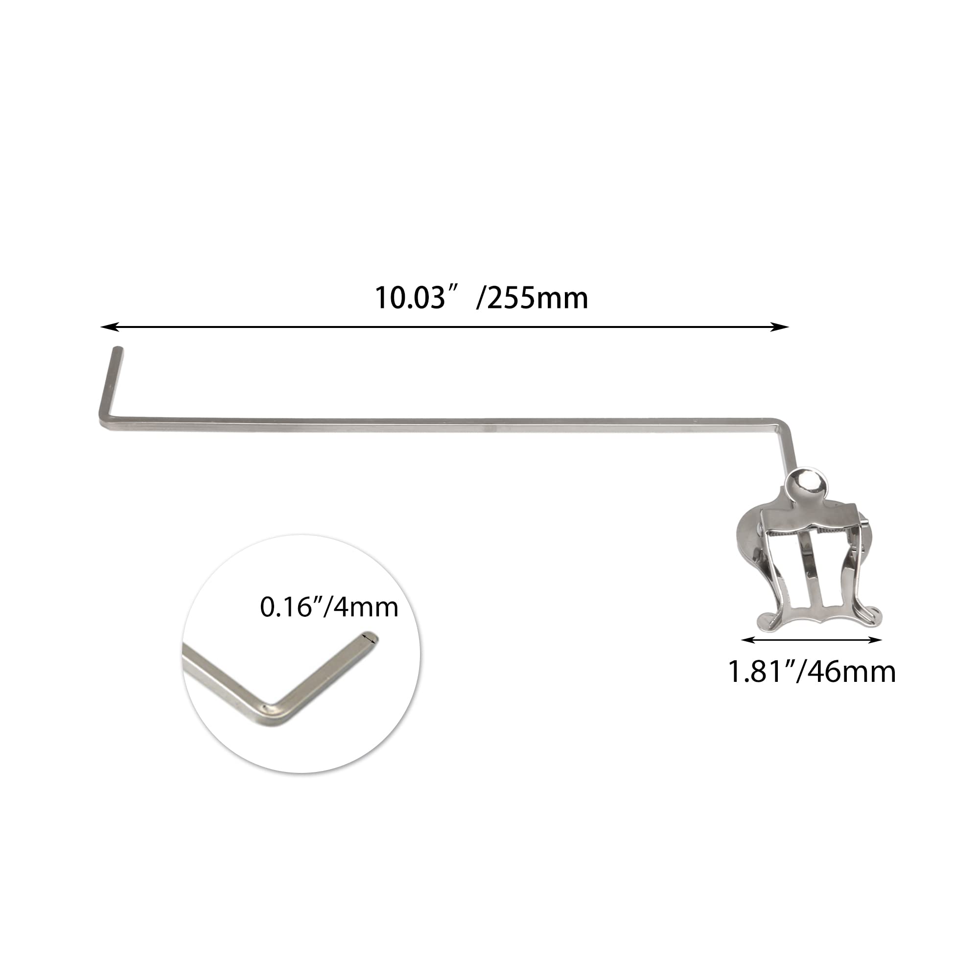 Bstinay 3/4 Vertical Keys Euphonium Marching Clamp-On Silver Music Sheet Clip Music Sheet Clip Replacement for Bass Saxophone