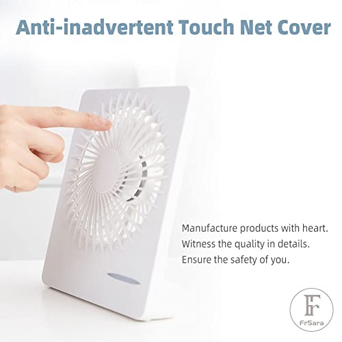FrSara Fan USB Desk Personal Fan, 4.5Lnch,Long Battery Life, Quiet Portable Mini Table Fan, Three Wind Speed Adjustment, Small Portable and Personal Fan Perfect for Use in Home, Office, Desktop