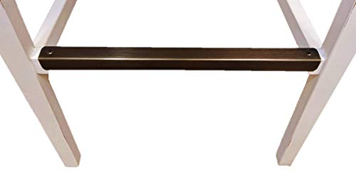 Homeware Bar Stool, Counter Stool, Foot Rail Scuff Plate with Screws, English Antique Brass Finish on Stainless Steel, 14" Length, Stool not Included