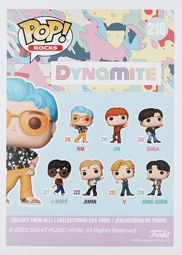 BTS - Dynamite - RM Funko Pop! Vinyl Figure (Bundled with Compatible Pop Box Protector Case), Multicolored, (3.75 inches)