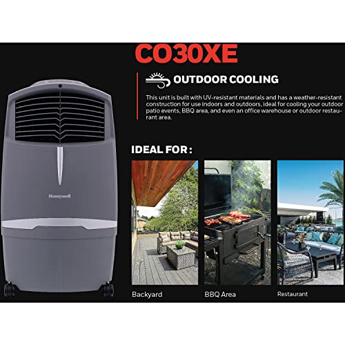 Honeywell 525 CFM 3-Speed Outdoor Rated Portable Evaporative Cooler (Swamp Cooler) for 491 Sq. Ft. with GFCI Cord