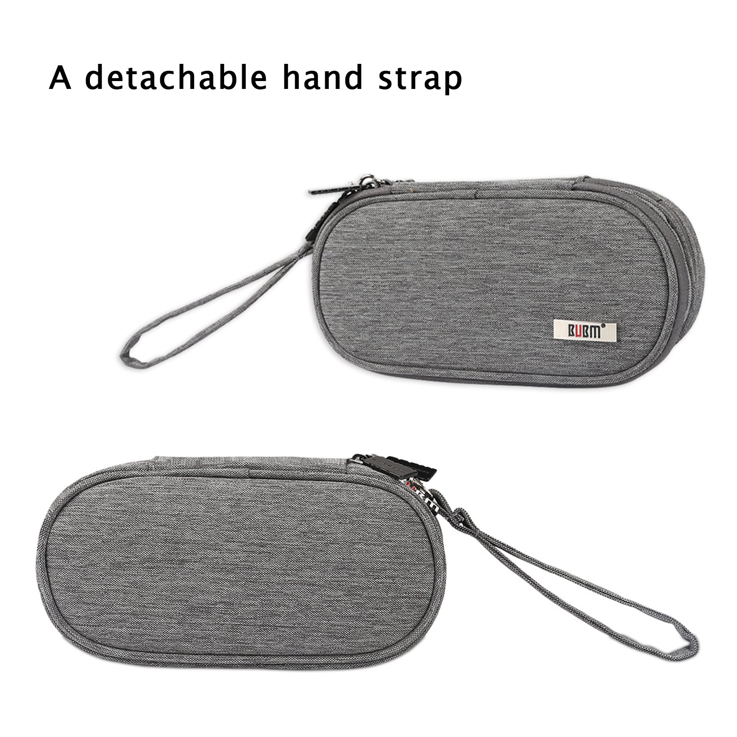 BUBM Double Compartment Storage Case Compatible with PS Vita and PSP, Protective Carrying bag, Portable Travel Organizer Case Compatible with PSV and Other Accessories,Gray