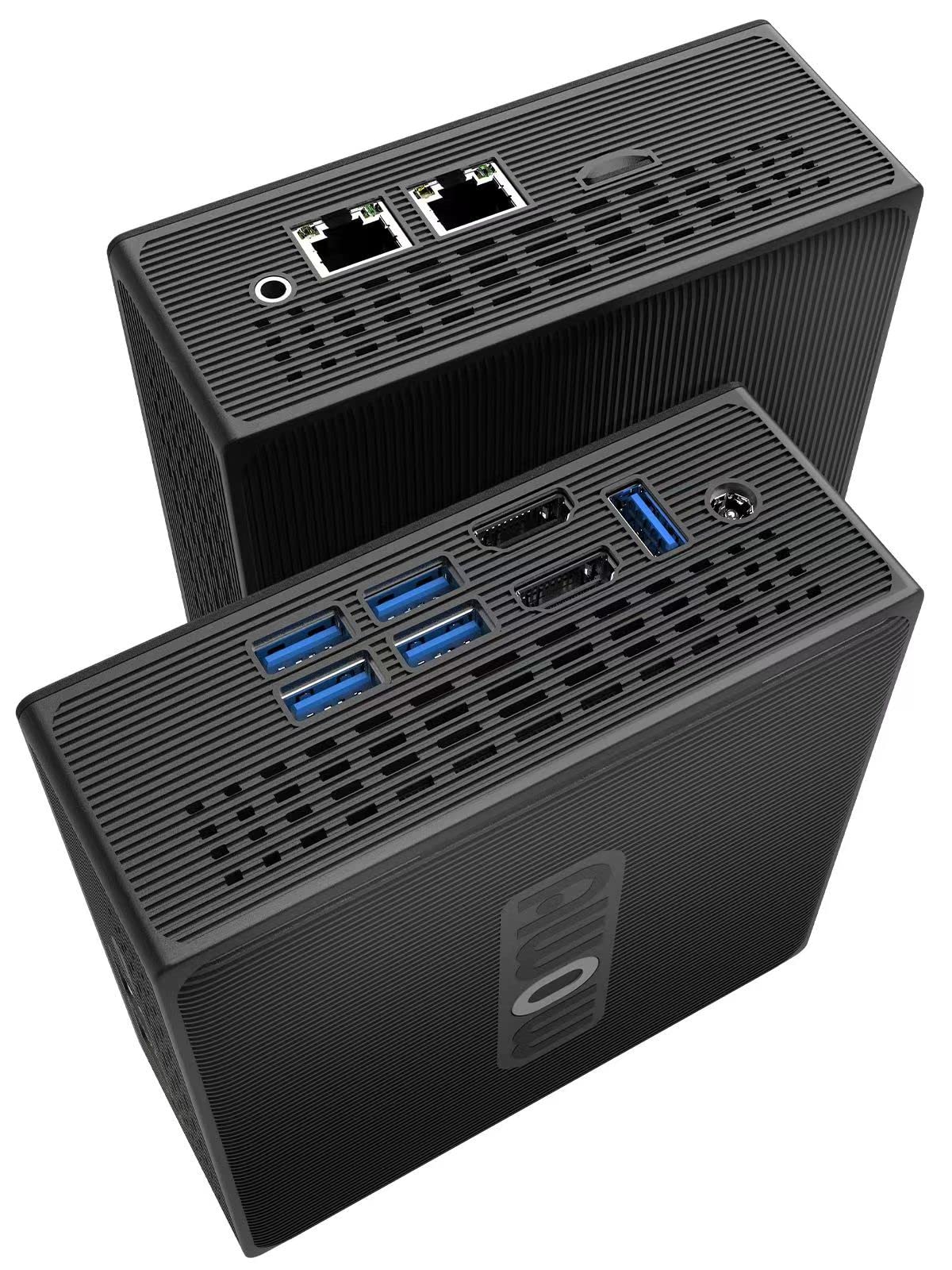 AWOW Mini PC, Intel Celeron J3455 6GB LPDDR4 256GB SSD, Mini Desktop Computer, AK34 PRO Quad Core Small Computer, Dual Gigabit Ethernet NIC, 2*HDMI, 5*USB3.0