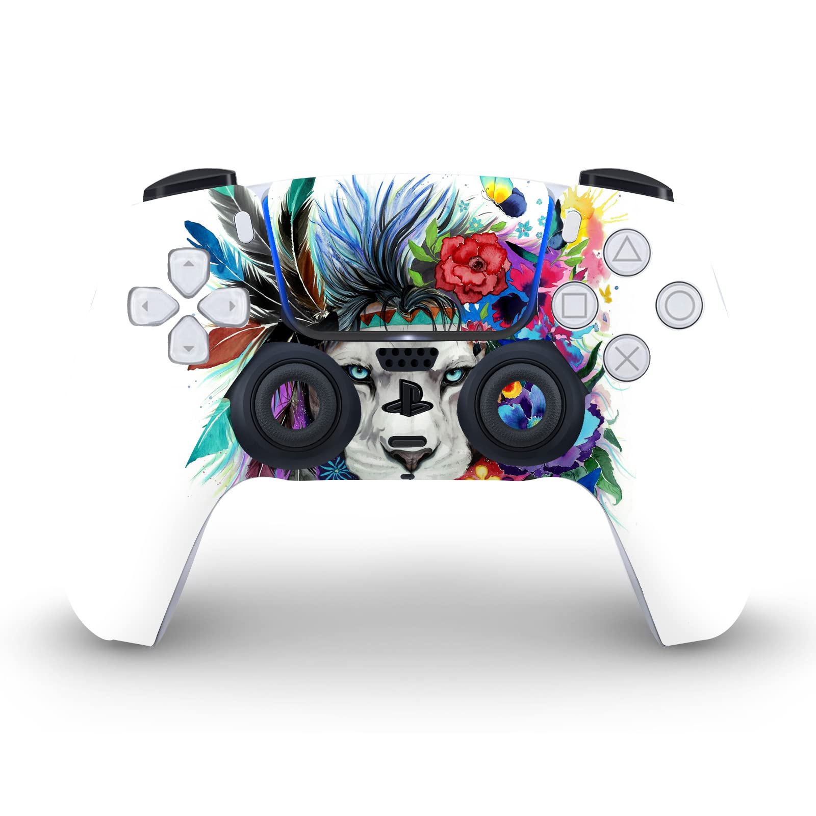 Head Case Designs Officially Licensed Pixie Cold King Of The Lions Art Mix Vinyl Faceplate Sticker Gaming Skin Decal Compatible With Sony PlayStation 5 PS5 Disc Edition Console & DualSense Controller