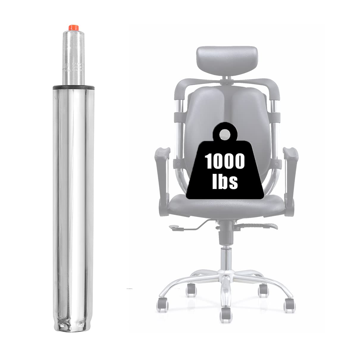 Office Chair Gas Lift Cylinder Replacement, Hydropneumatic Impact Piston for Gaming Chairs 、Tattoo and Massage Stool Gas Lift Replacement, Heavy Duty (1000lbs) (5.9 inch)