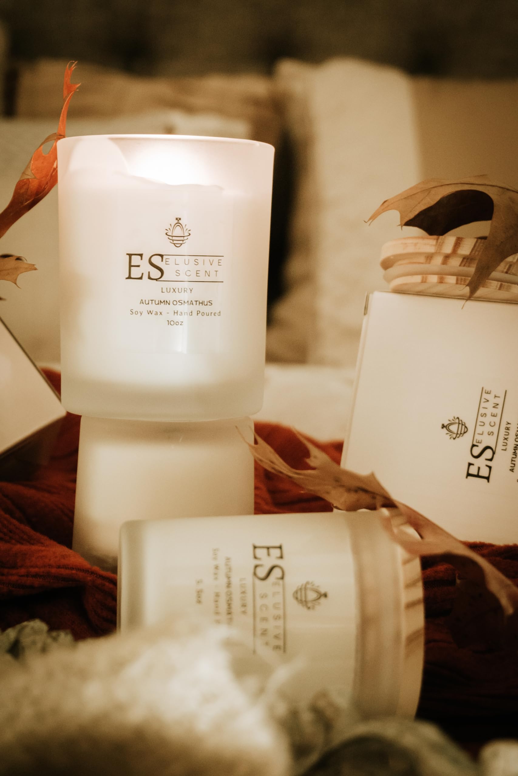 Autumn Osmanthus | 10oz | Luxury Candle | Scented Candle | Aromatherapy | Essential Fragrance Oils | 100% Soy Wax | Home Décor | Home Fragrance | Housewarming Gift | Odor Eliminating | Elusive Scent