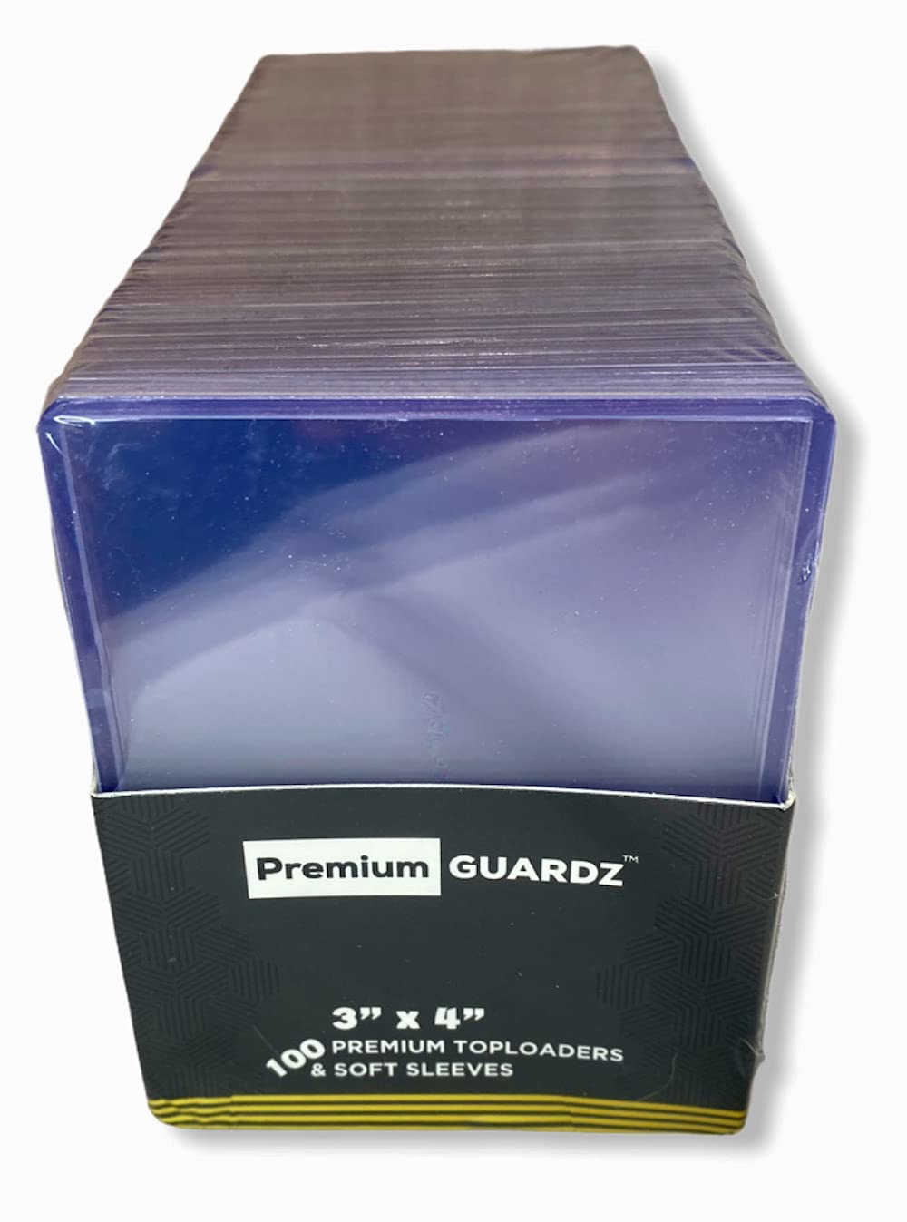 Premium Ultra Clear 3x4 Top Loaders for Cards and Soft Sleeves, Made for Standard Sized 35pt Collectible Cards, Set Includes 100 Toploaders and 100 Penny Sleeves | Premium Guardz
