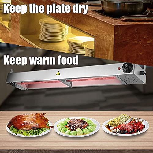 FUNNYBSG Commercial Food Heat Lamp, Square Hanging Food Warming Lamp Buffet Servers and Warmers Hanging Lamp, for Keep Food Warm, Restaurant Kitchen Equipment