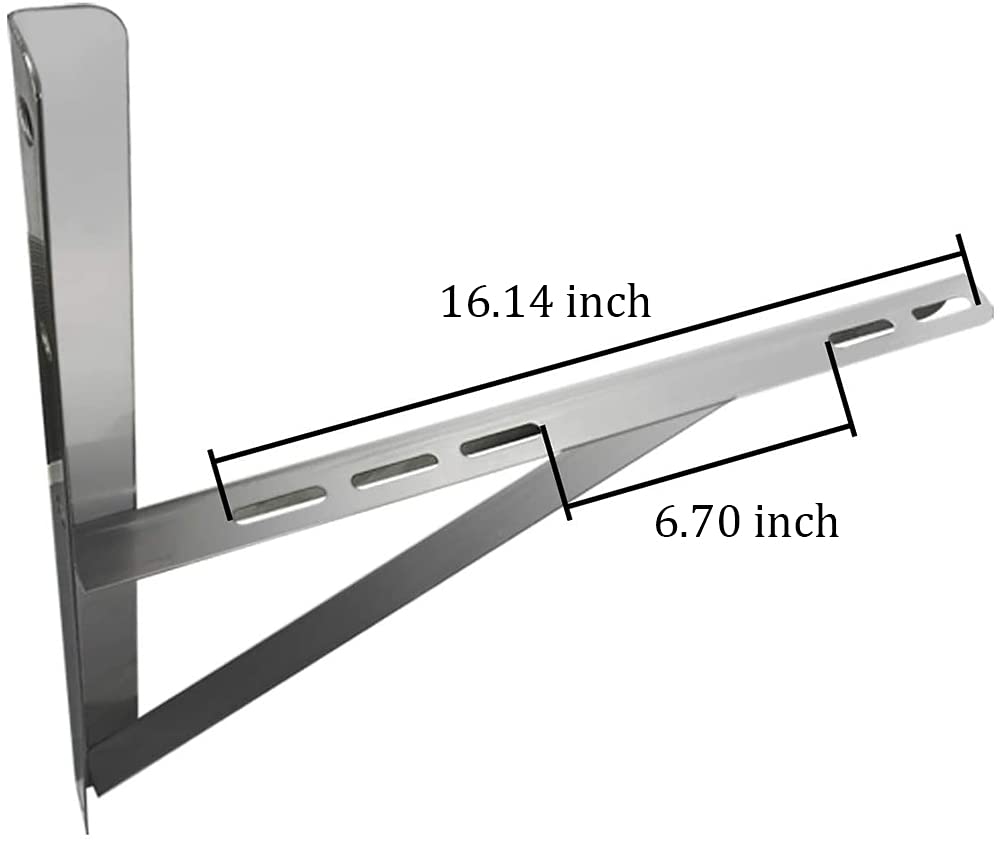 KJArrow Air Conditioner Bracket for 9000-36000BTU Condenser,Outdoor Wall Mounting Bracket Rust Free Stainless Steel Support Ductless Mini Split Air Conditioner Heat Pump System