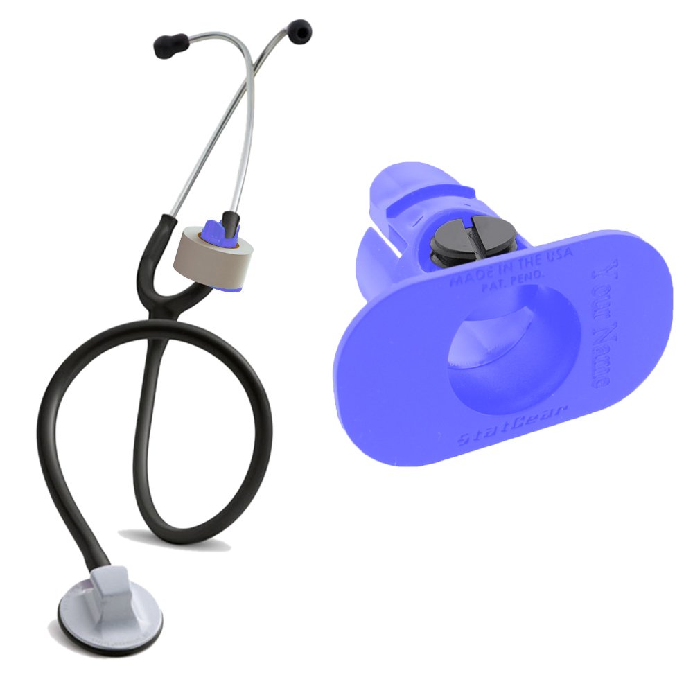 StatGear Stethoscope Tape Holder - Personalized Medical Items for Nurses, Paramedics, EMT, EMS - Blue