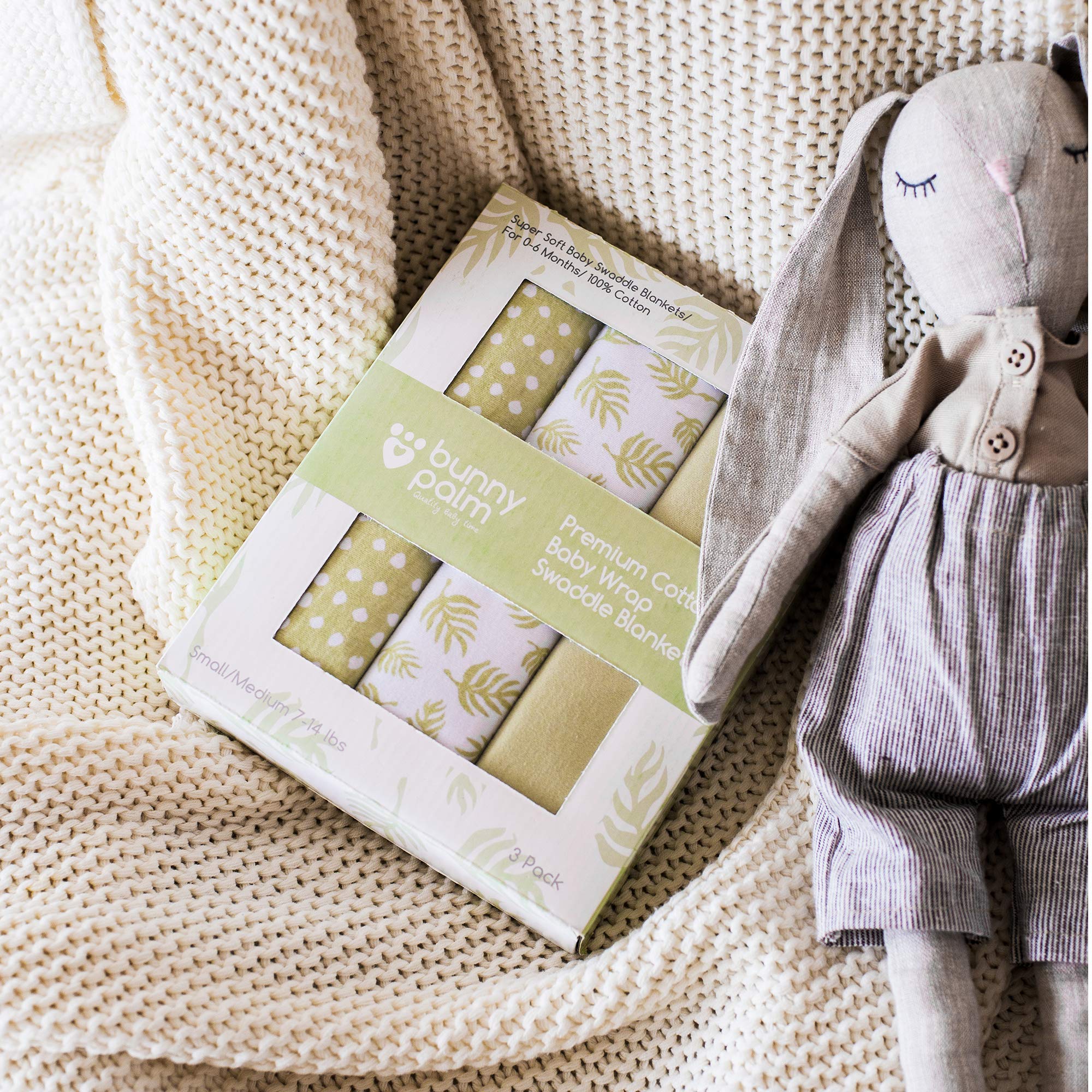 Swaddle Blanket for Baby, Newborn Boy or Girl Adjustable Sleepsack, Unisex, Organic Cotton Swaddle Wrap Set 3 Bags in Pack for Infant, Soft Blankets with Baby Hat