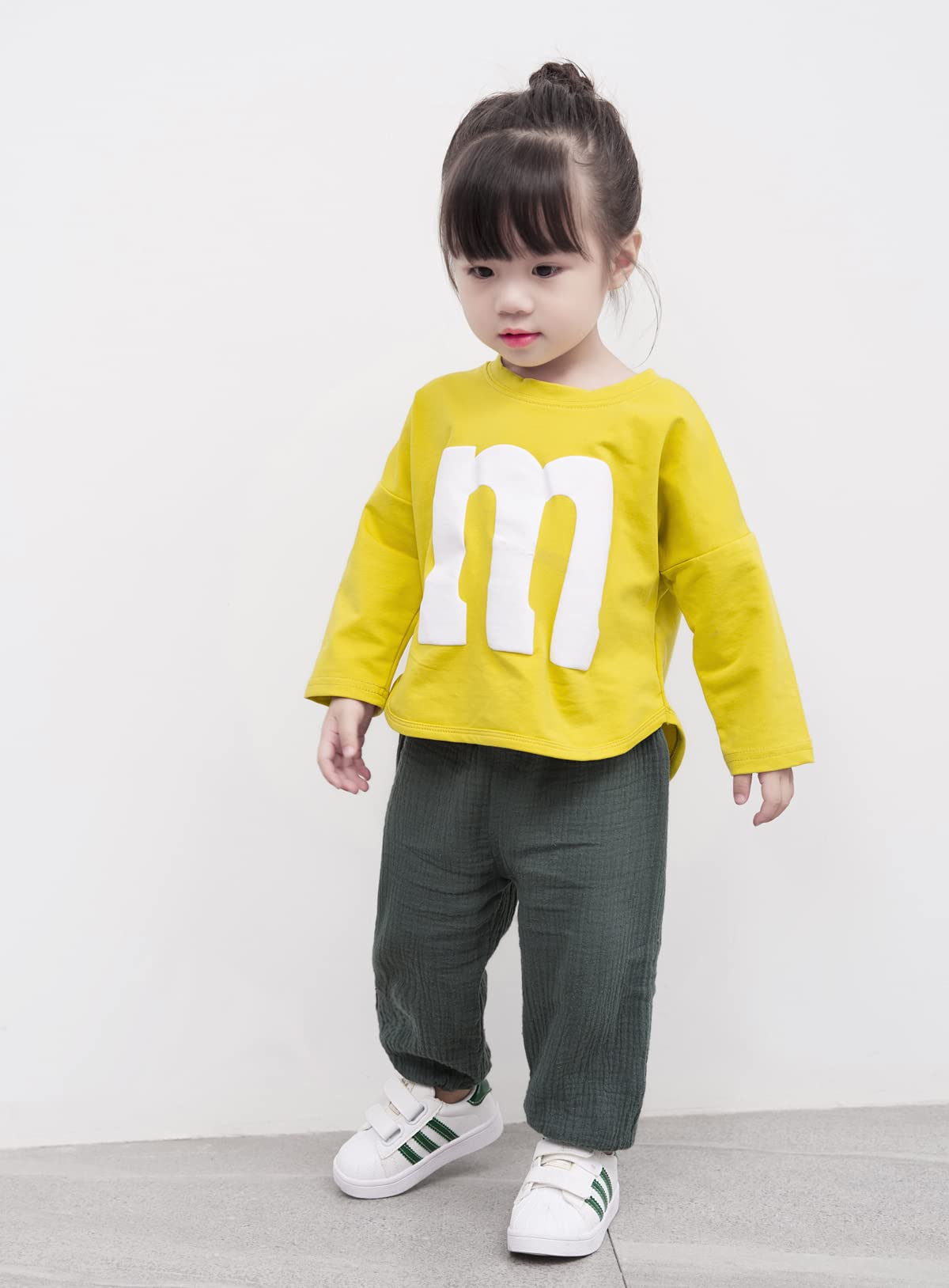 BULINGNA Cute Toddler Kids Baby Boy Girl Casual Eelastic Harem Long Pants Bloomers (Green, 3-4 Years)