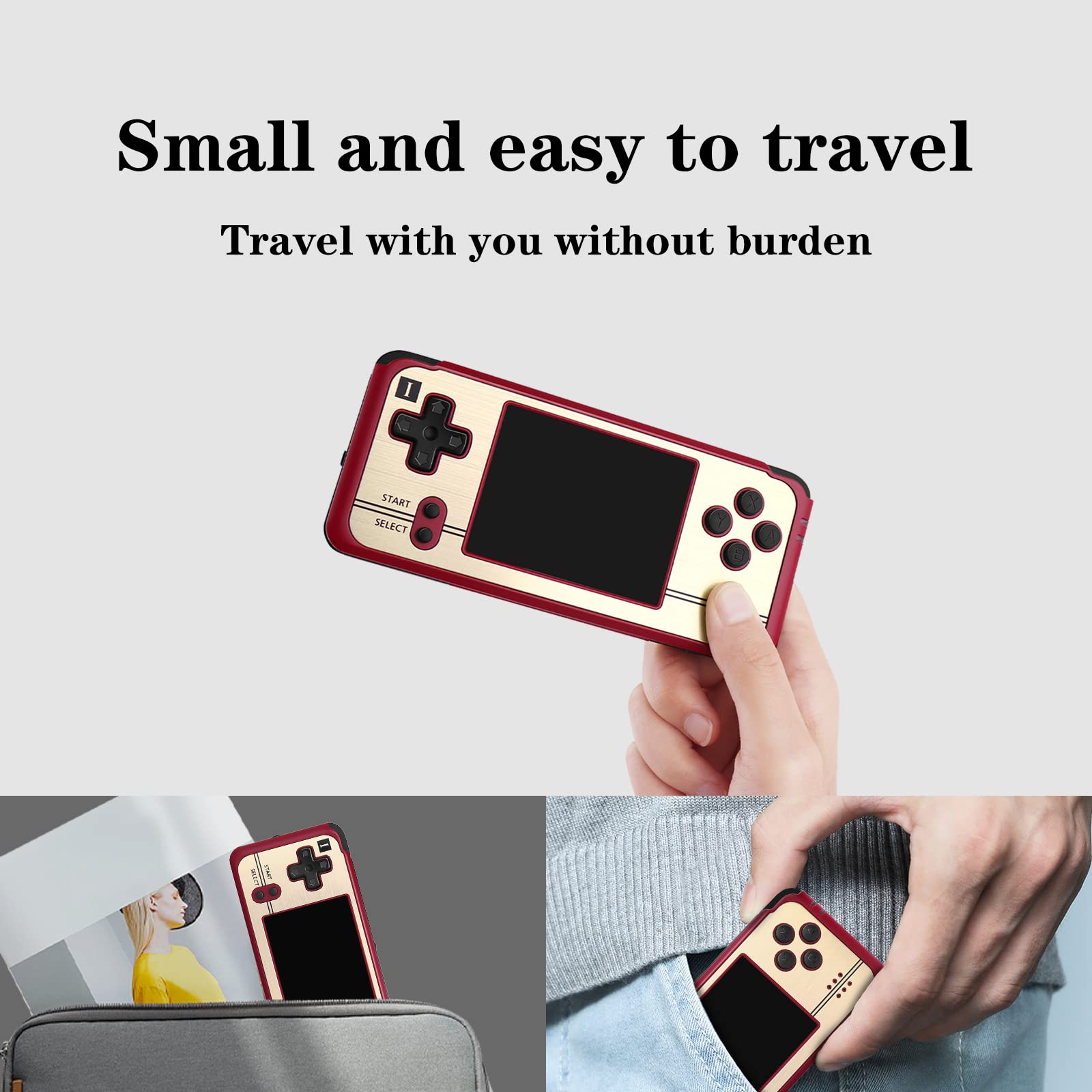 Daxceirry Retro Game K101 Plus Handheld 32 Bit Game Console Mini Video Game Player with 3 inch Screen Support for Official Cartridges Dual Core System (No TF Card Attached)