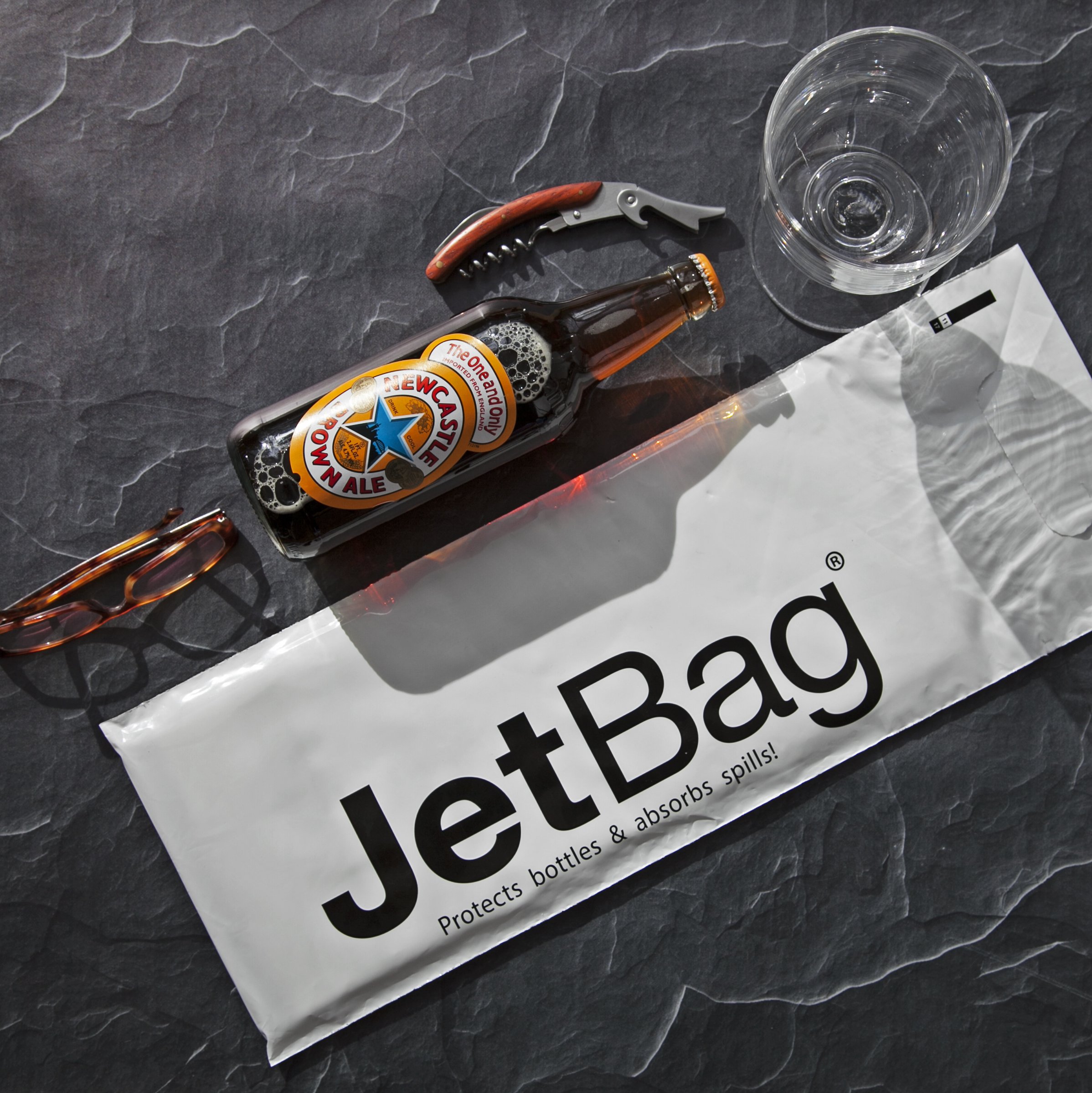 Jet Bag Bold - The Original ABSORBANT Reusable and Protective Bottle Bags - Set of 3 - Made in the USA