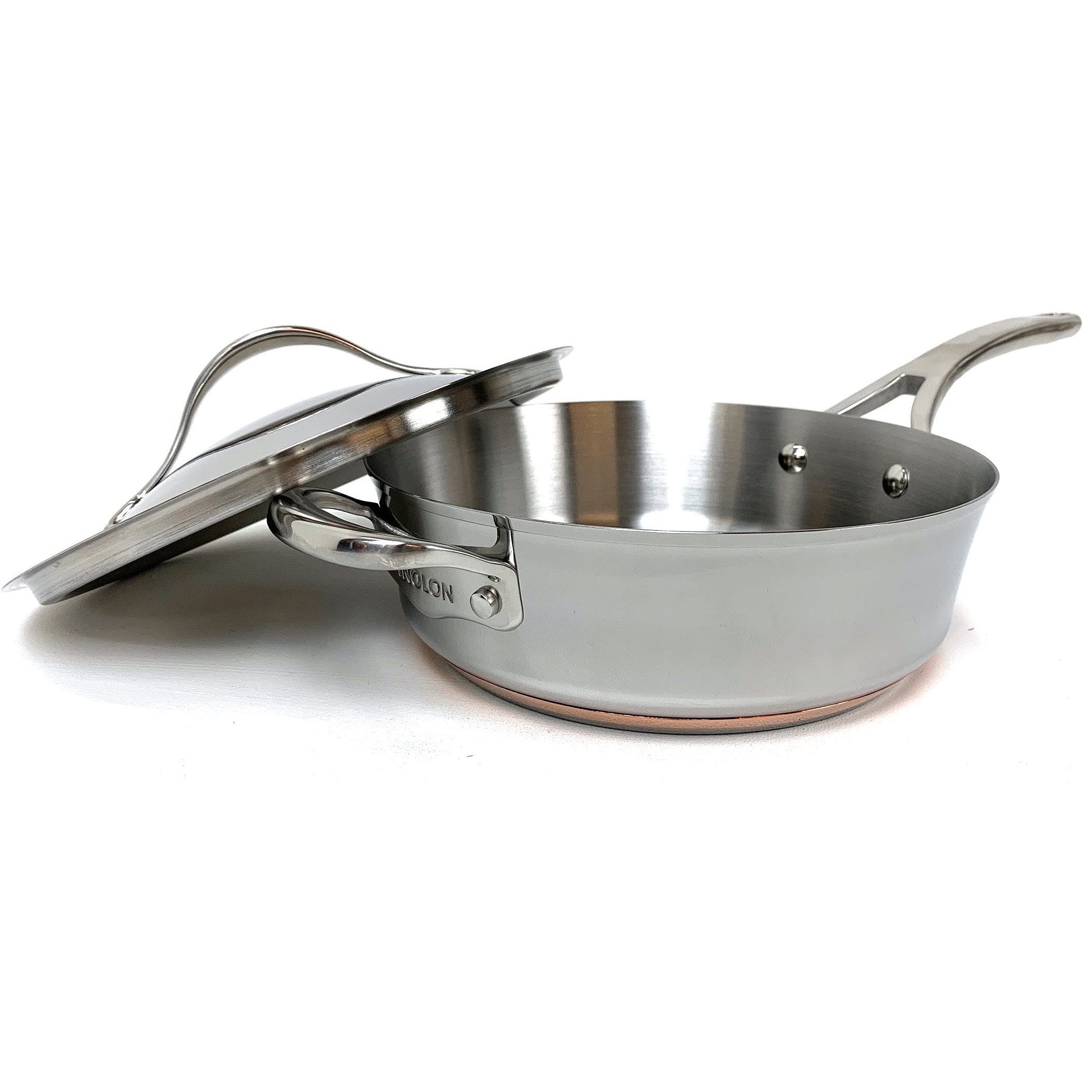 Anolon Nouvelle Stainless Steel Cookware Pots and Pans Set, 11 Piece
