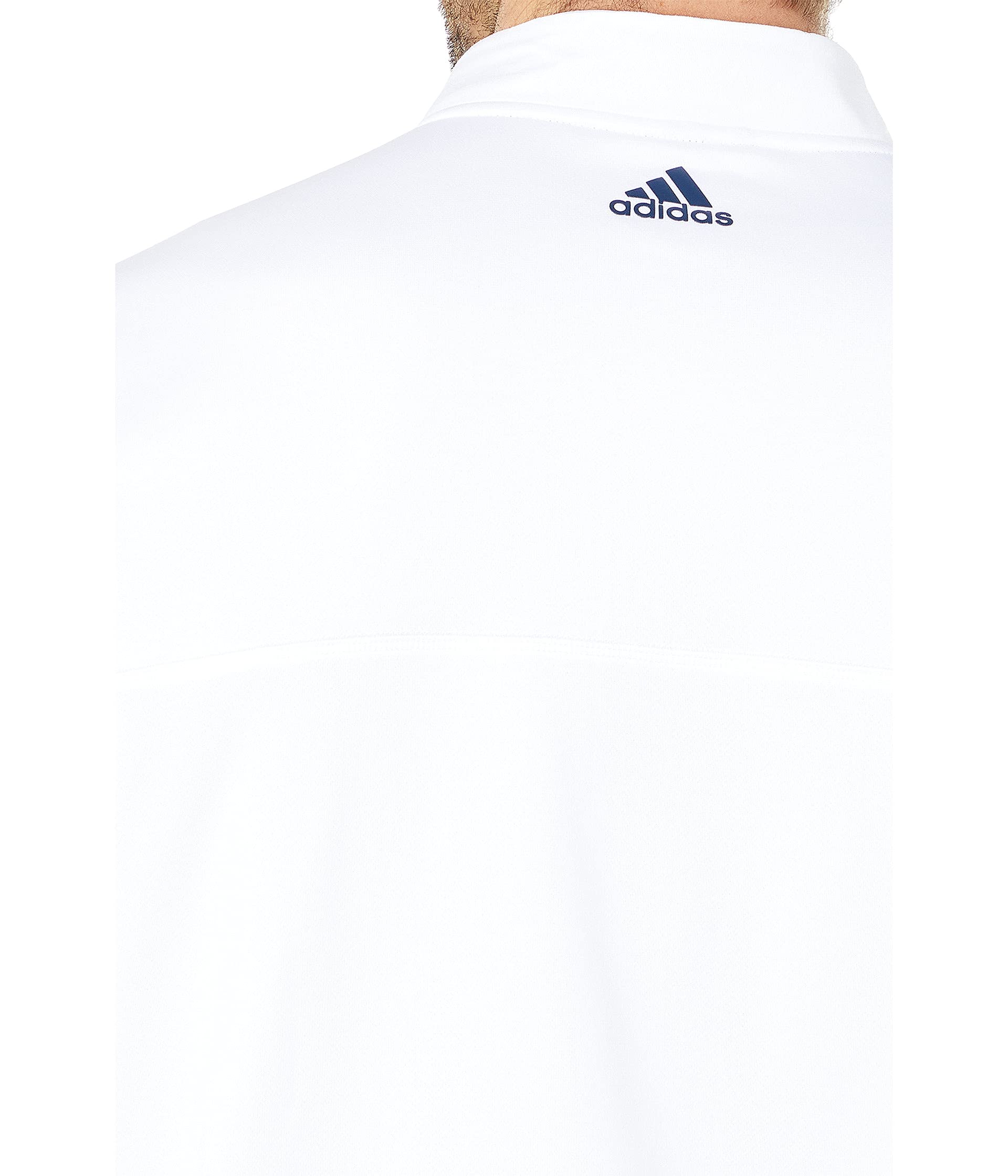 adidas Golf Men's Club Recycled Polyester Quarter Zip Pullover, White, Extra Large