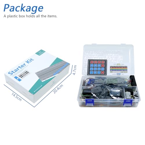 Freenove Ultimate Starter Kit for Raspberry Pi 5 4 B 3 B+ 400 Zero 2 W, 962-Page Detailed Tutorial, Python C Java Scratch Processing Code, 223 Items, 128 Projects (Raspberry Pi NOT Included)