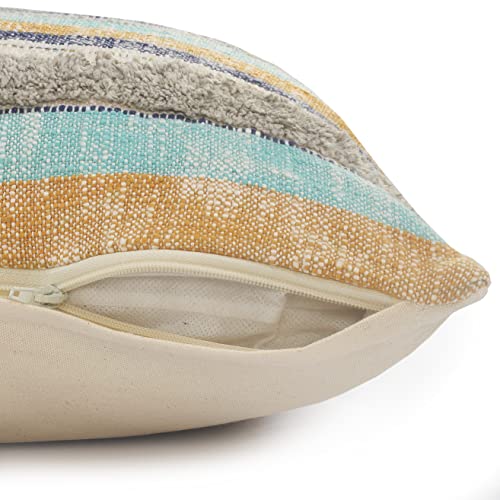 LR Home Donna Throw Pillow, 18" x 18", Blue/Multi