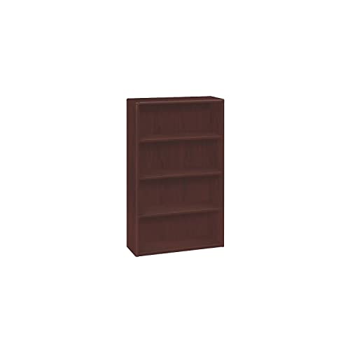 HON 10754NN 10700 Series Wood Bookcase, Four Shelf, 36w x 13 1/8d x 57 1/8h, Mahogany