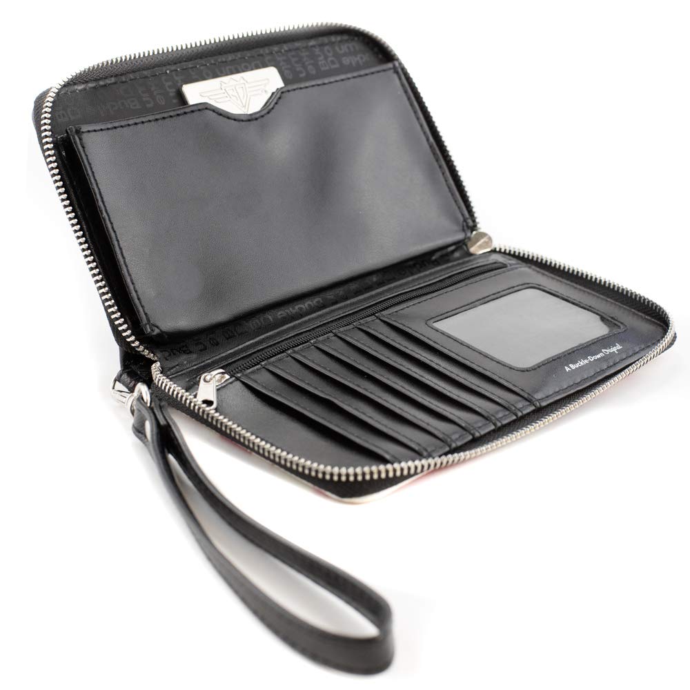 Buckle-Down Women's PU Zip Around Wallet Rectangle-Birds of Prey, 7.5"x4.5"