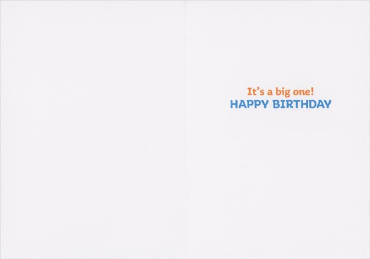 Avanti Press Bear Holding Toilet Plunger Over Blue Toilet Gross Funny/Humorous Birthday Card